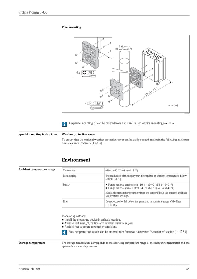Proline Promag L 400-Electromagnetic Flowmeter | PDF