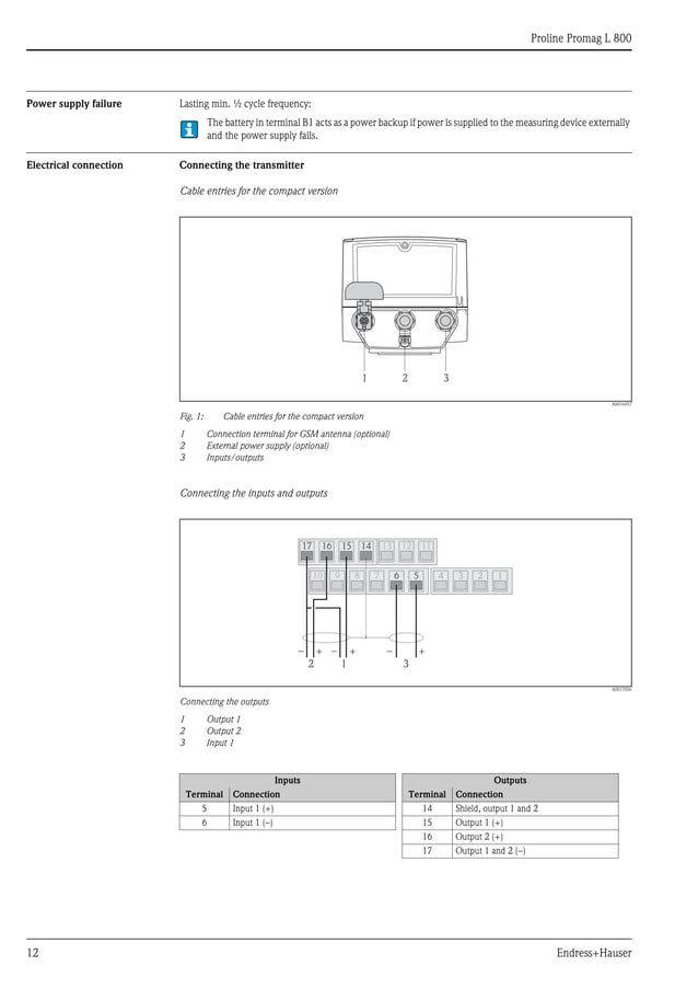 Proline promag l 800 endress+hauser datasheet-electromagnetic flowmeter ...