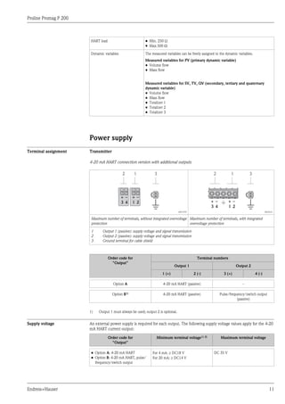 Proline Promag P200-Electromagnetic Flowmeter | PDF