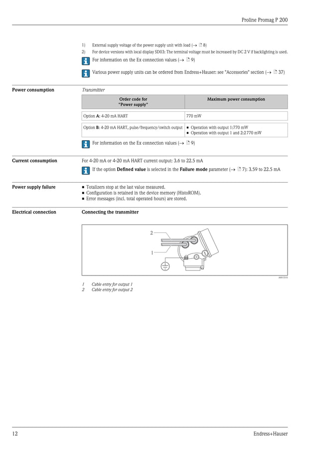 Proline Promag P200-Electromagnetic Flowmeter | PDF