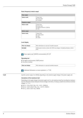 Proline Promag P200-Electromagnetic Flowmeter | PDF