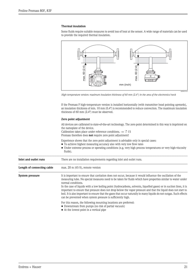 Proline promass 80 f 83f-endress+hauser datasheet-coriolis mass flowmeter | PDF