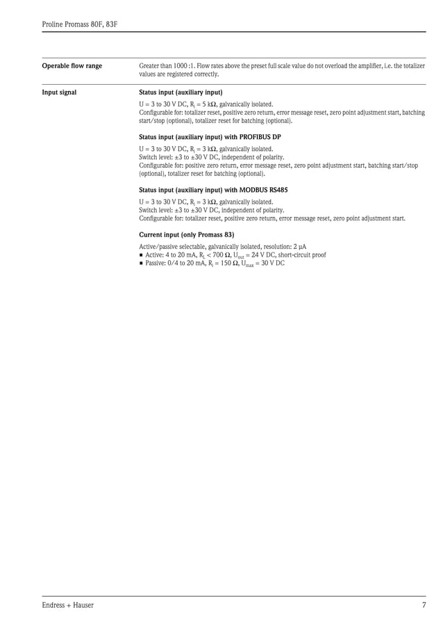 Proline promass 80 f 83f-endress+hauser datasheet-coriolis mass ...