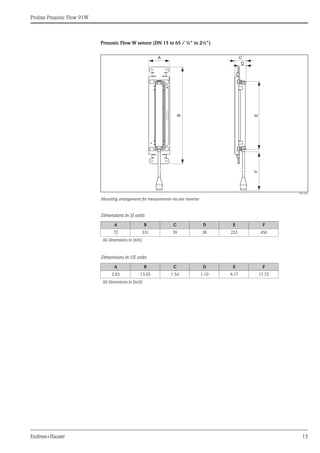 Proline prosonic flow 91 w endress+hauser datasheet-ultrasonic ...