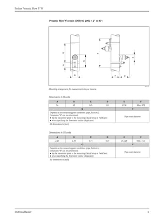 Proline prosonic flow 91 w endress+hauser datasheet-ultrasonic ...