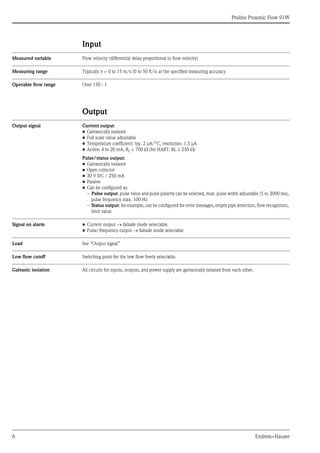 Proline prosonic flow 91 w endress+hauser datasheet-ultrasonic ...