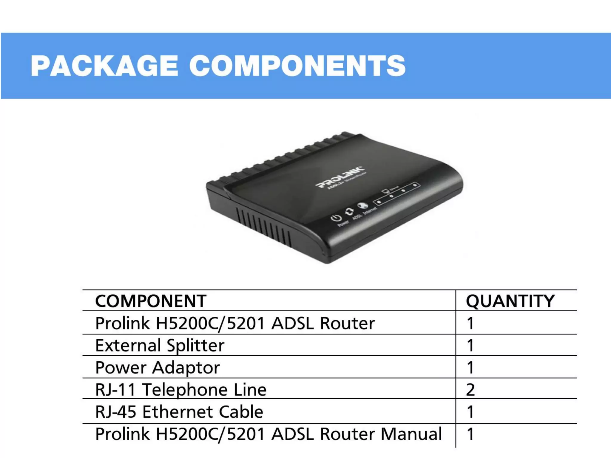 PROLINK H5200C Router Configuration Guide | PDF