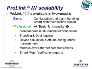 MicroMotion Coriolis ProLink III Slide.pptx