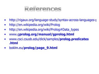 Artificial intelligence Prolog Language | PPT