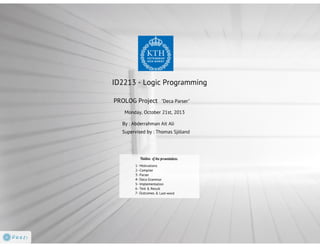 Parser Prolog Project | PPT