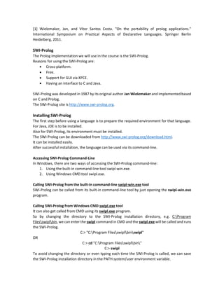 Introduction to Prolog (PROramming in LOGic) | PDF