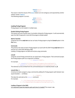 Introduction to Prolog (PROramming in LOGic) | PDF