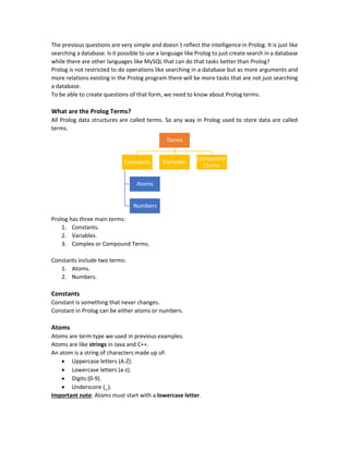 Introduction to Prolog (PROramming in LOGic) | PDF