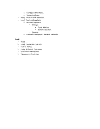 Introduction to Prolog (PROramming in LOGic) | PDF