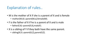 Prolog example explanation(Family Tree) | PPTX