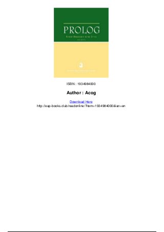 Prolog patient management in office pkg pdf