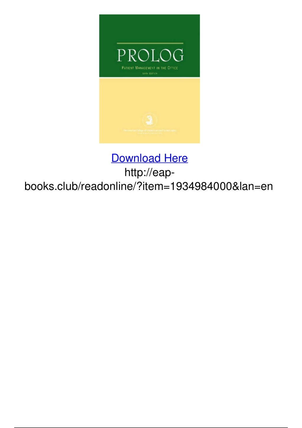 Prolog patient management in office pkg pdf