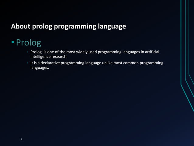 Prolog Programming Language | PPTX