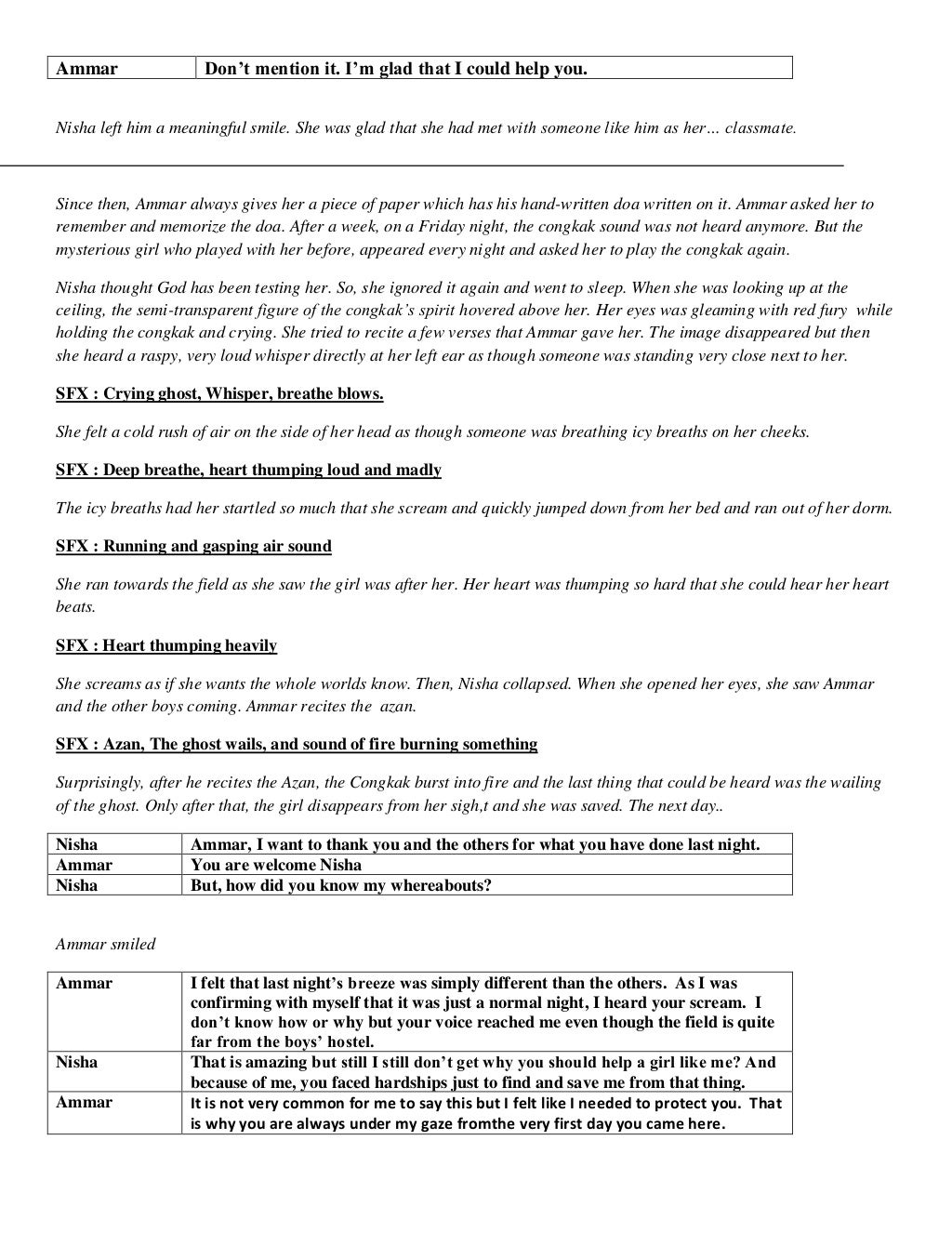 Radio Drama Script Congkak