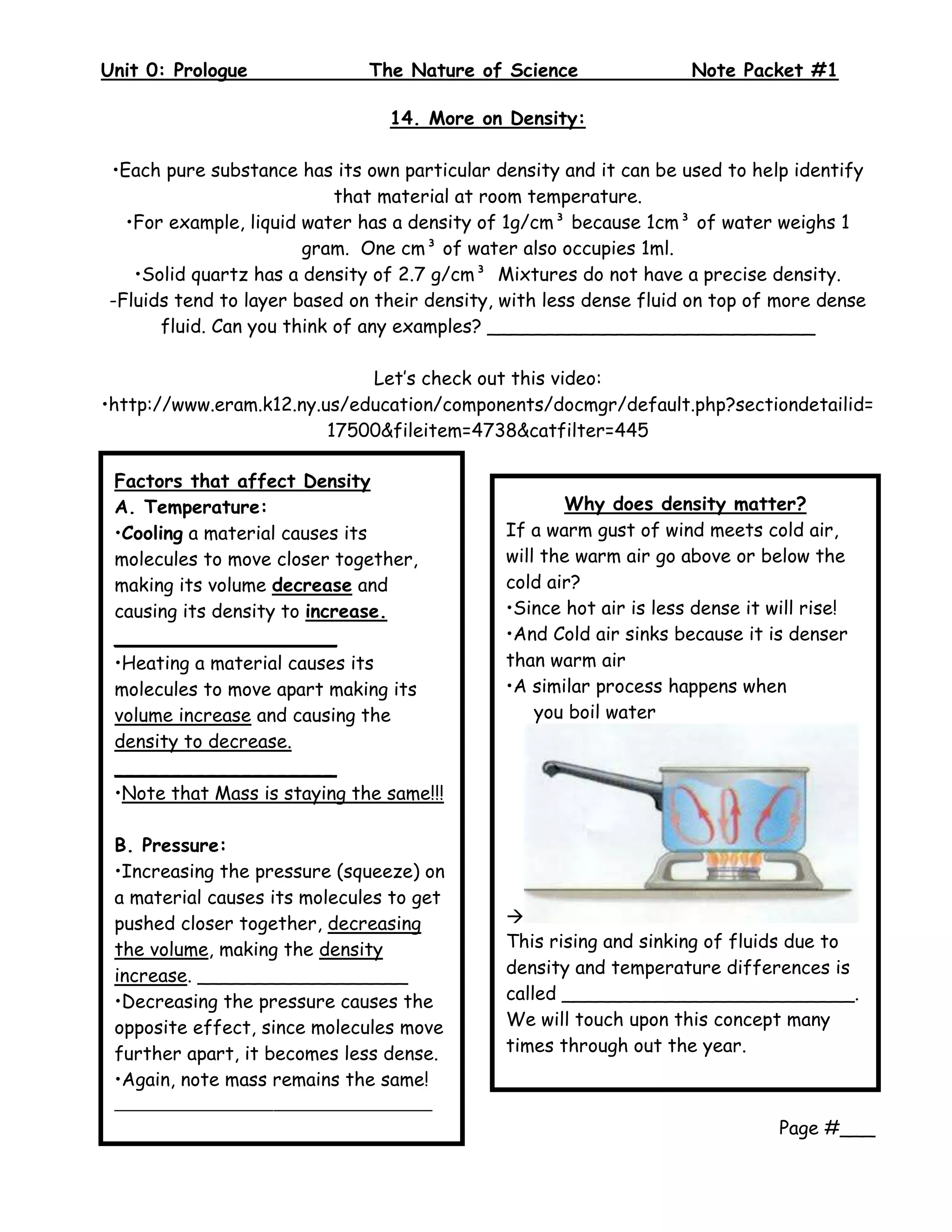 Prologue Note Packet 1 Handout (Blue) | DOC