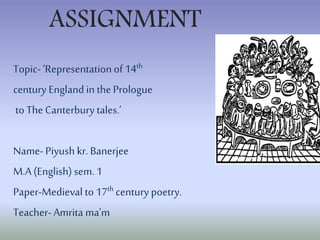 Prologue to the canterbury tales | PPTX