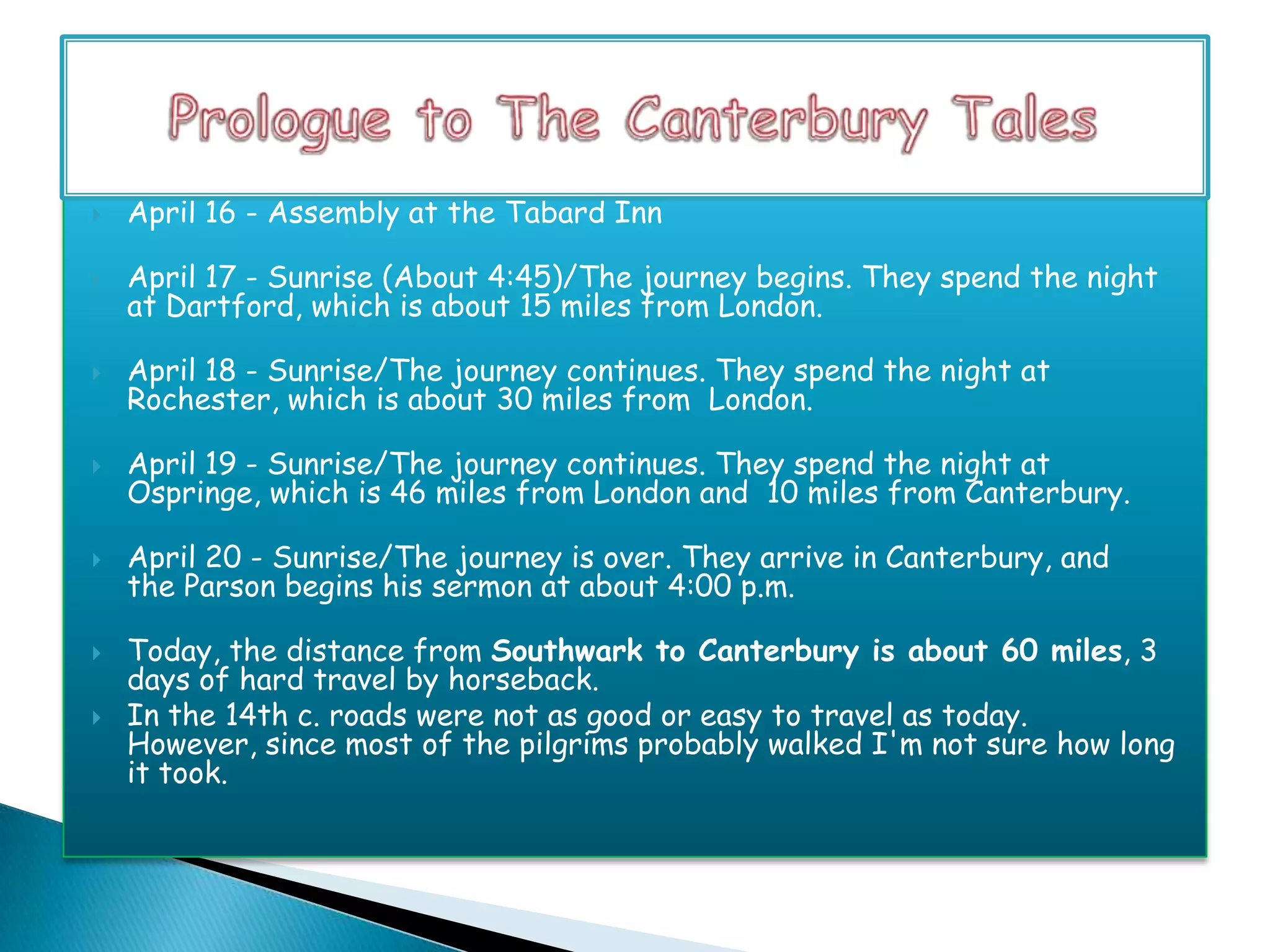 Prologue to the canterbury tales | PPTX