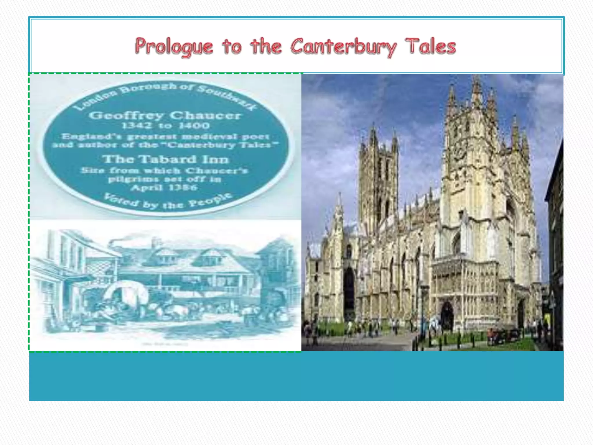 Prologue to the canterbury tales | PPTX