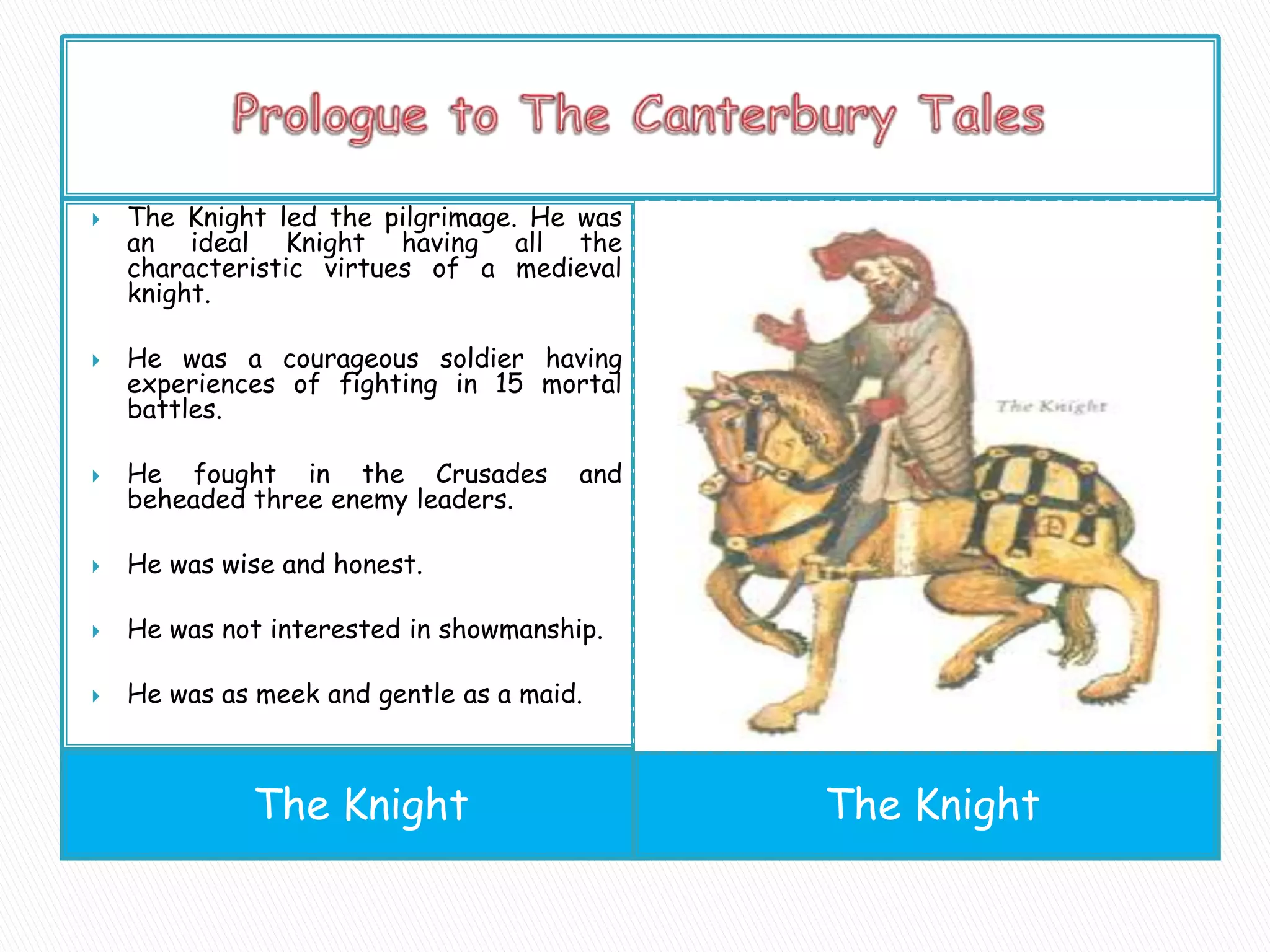 Prologue to the canterbury tales | PPTX