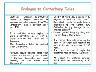 Prologue to the canterbury tales | PPT