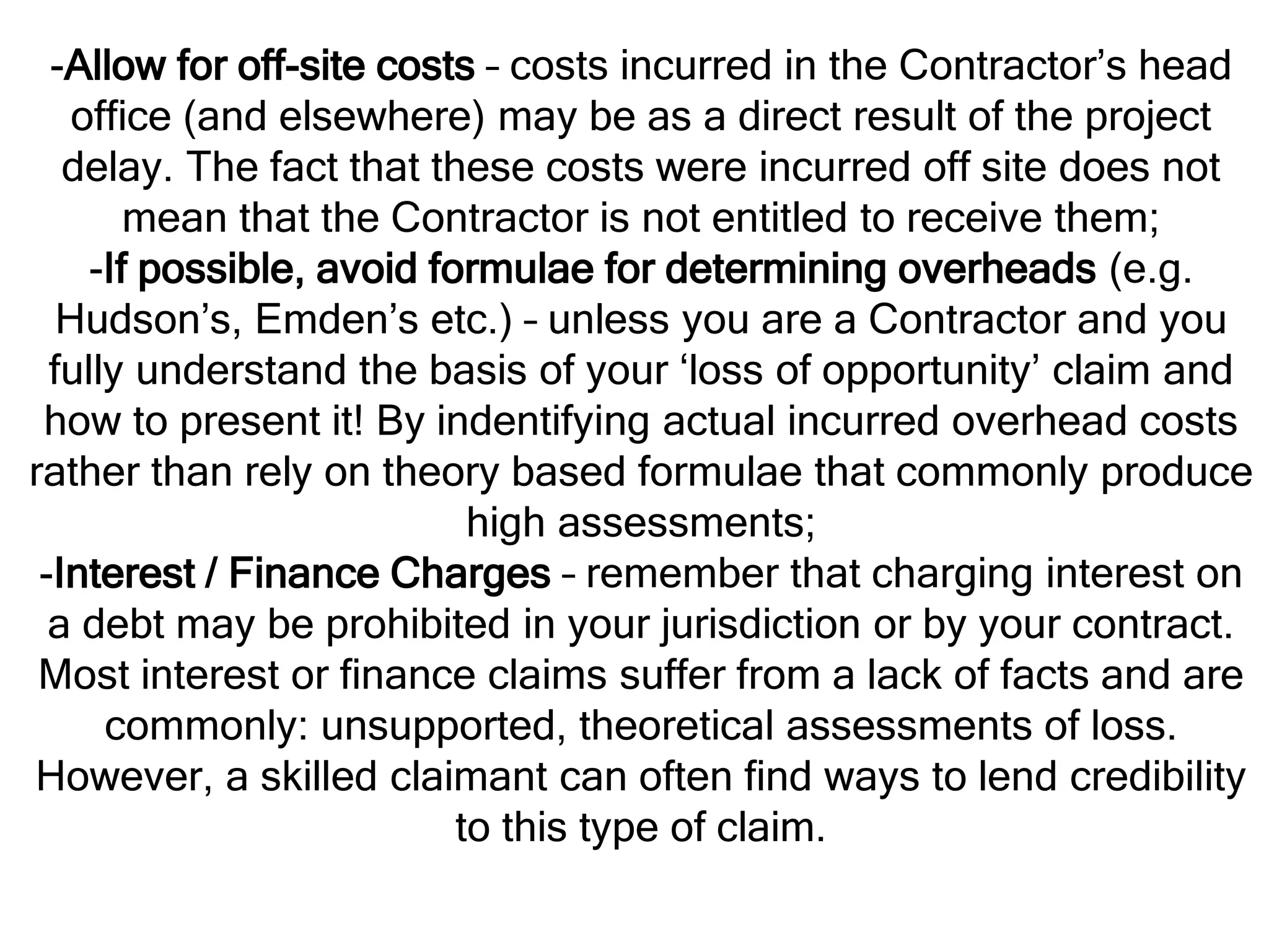 Prolongation cost calculation | PPTX
