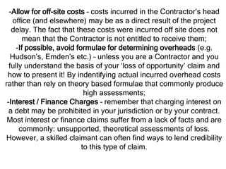 Prolongation cost calculation | PPTX