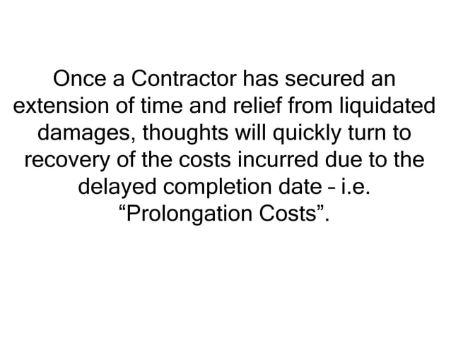 Prolongation cost calculation | PPTX