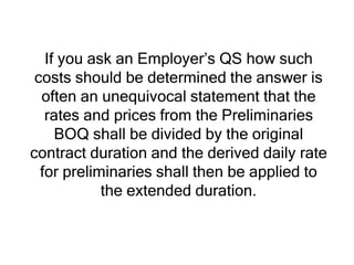 Prolongation cost calculation | PPTX