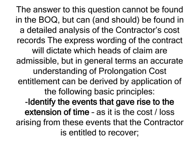 Prolongation cost calculation | PPTX
