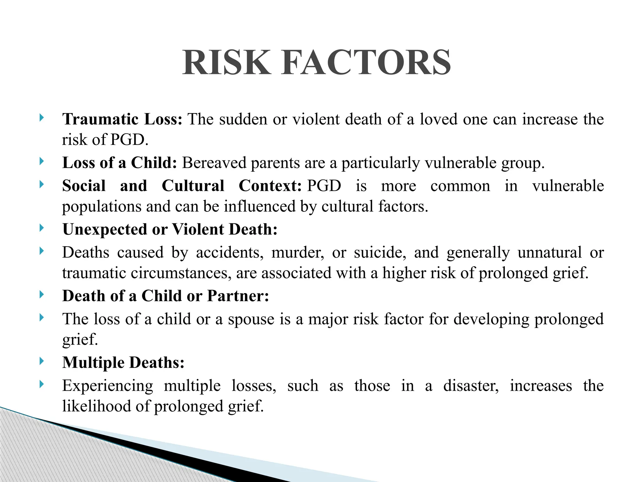 PROLONGED GRIEF DISORDER MENTAL HEALTH NURSING | PPTX