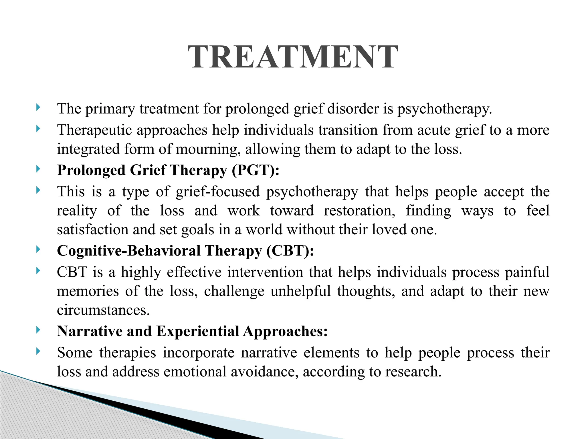 PROLONGED GRIEF DISORDER MENTAL HEALTH NURSING | PPTX