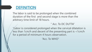 prolonged labor.pptx obg seminar 4th year | PPTX