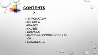 Prolonged labour... | PPTX