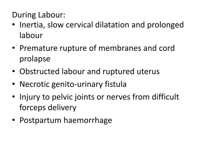 Prolonged labour – cpd, fetal malposition and | PPTX