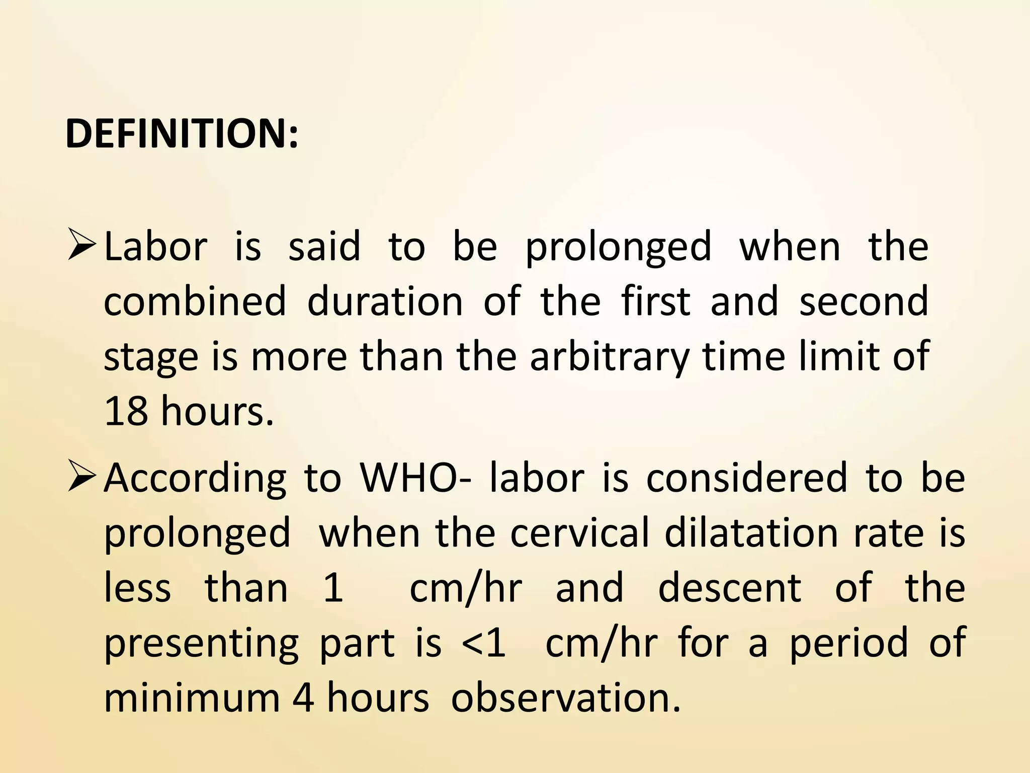 Prolonged and obstructed labour | PPTX