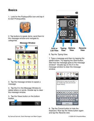 Proloquo2 go tutorial-basics | PDF
