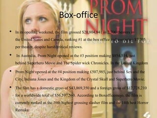 The prom nigh 2008 | PPTX | Movies | Entertainment