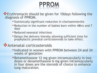 Prelabour Rupture of Membrane (PROM) by Sunil Kumar Daha | PPTX