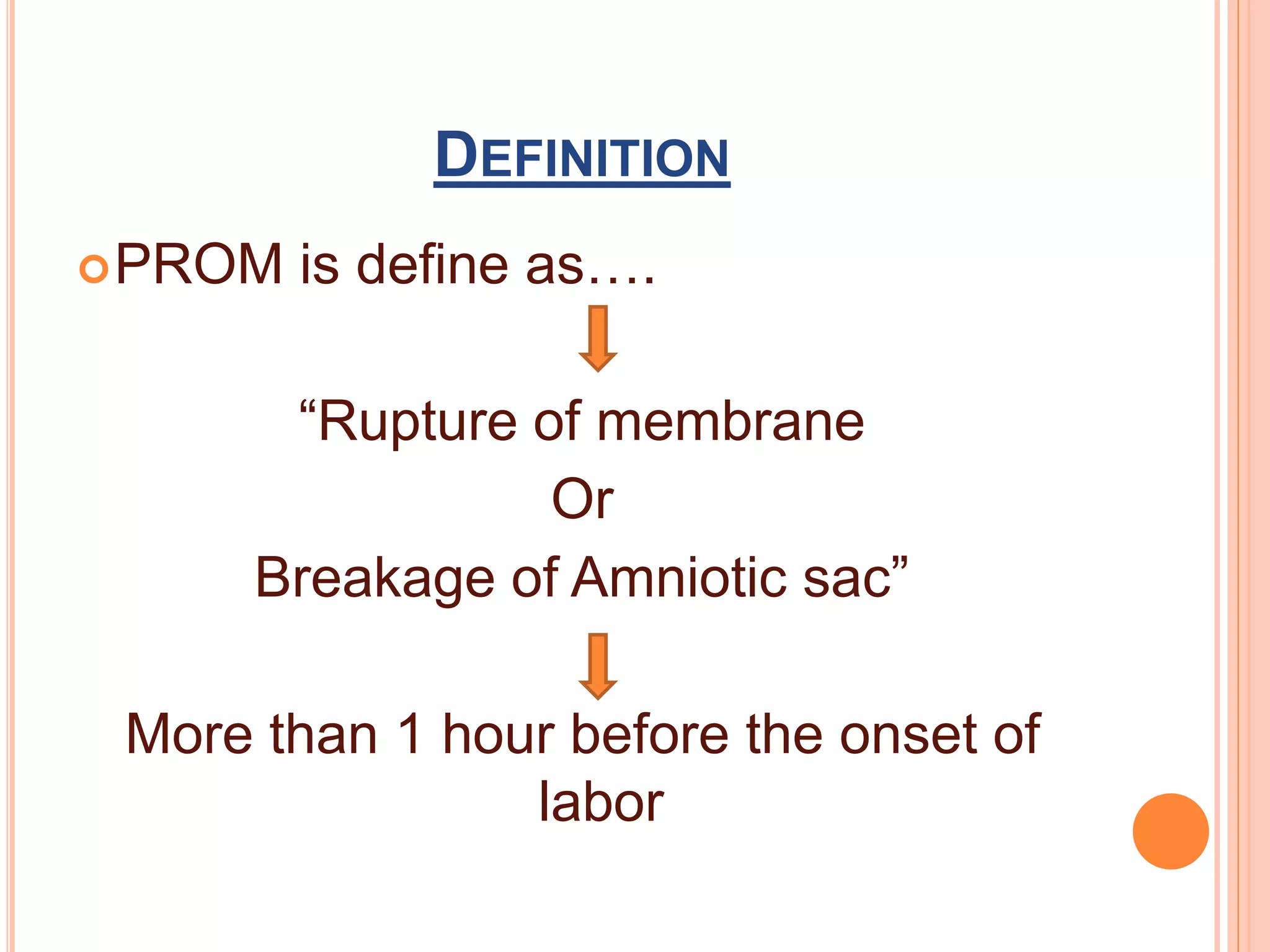 Pre mature rupture of membrene | PPTX