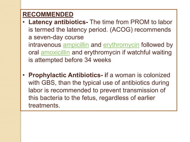 Pre-Labor Rupture of Membranes (PROM) | PPTX