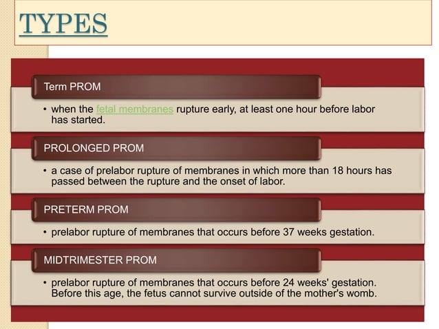 Pre-Labor Rupture of Membranes (PROM) | PPTX
