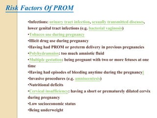 Pre-Labor Rupture of Membranes (PROM) | PPTX