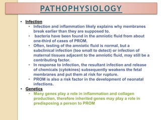 Pre-Labor Rupture of Membranes (PROM) | PPTX