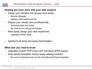 PCR Array Data Analysis Tutorial: qPCR Technology Webinar Series Part 3 | PDF