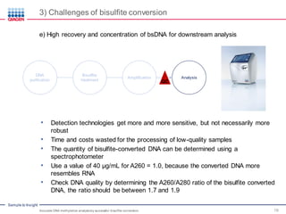 Accurate DNA Methylation Analysis with Successful Bisulfite Conversion ...